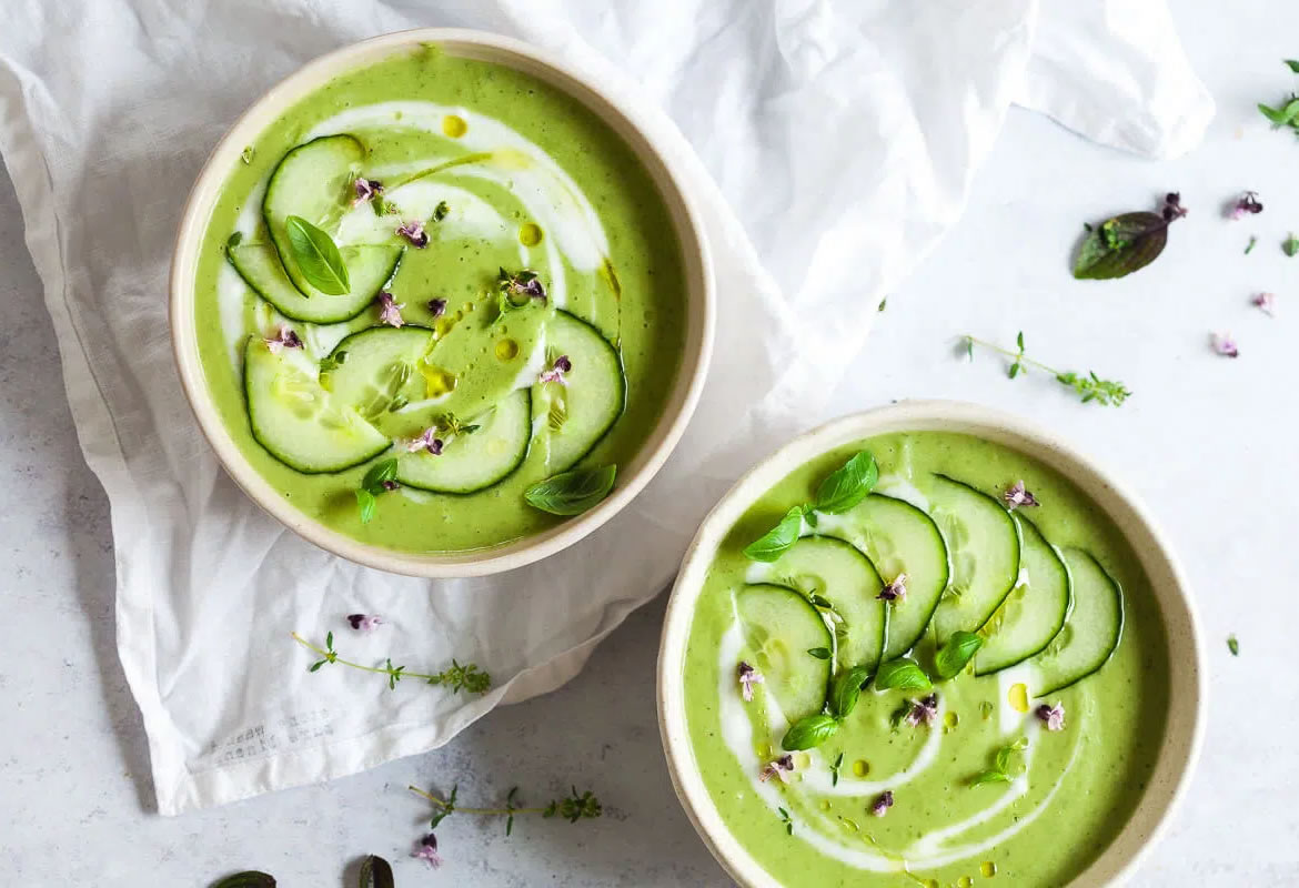 Gazpacho di verdure, Tofu e Aceto Balsamico di Modena IGP
